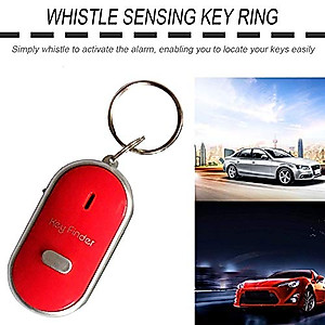Anti-Lost Key Finder Smart Find Locator Keychain Whistle Beep Sound Control LED Torch Portable Car Key Finder