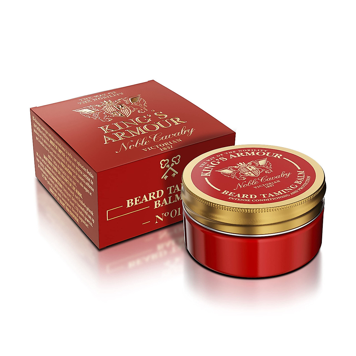 King’s Armour Beard Balm (1.69 oz)–Styles, Strengthens, Softens and Grooms Beards and Mustaches – Natural Beard Balm for Men with Argan, Jojoba and Sweet Almond Oils