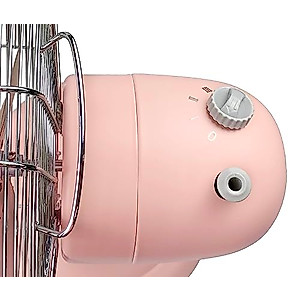 Good Housekeeping All-Metal 12" Retro Table Fan, Pink