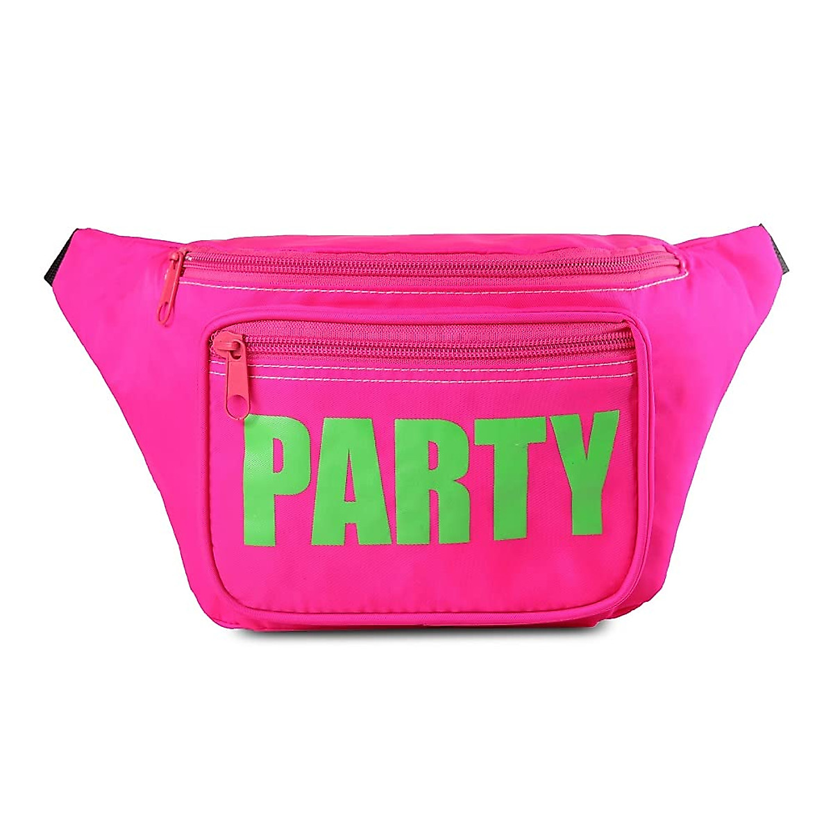 MIAIULIA 80s Neon Waist Fanny Pack for 80s Costumes,Festival Travel Party (onesize, Pink Party)