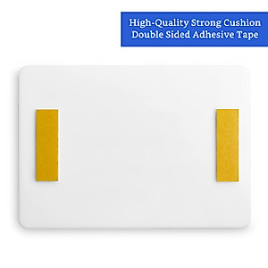 Do Not Flush Toilet Sign (White Acrylic 5 x 3.5 in) - Do Not Flush Feminine Products Sign - Bathroom Signs for Business - Airbnb Essentials for Hosts - Airbnb Signs