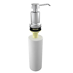 Ultimate Kitchen™ – Built-in FOAMING Soap Dispenser for Kitchen and Bathroom Countertop | Stainless Steel Foam Soap Pump with 17oz Under Counter Bottle | Installs Quickly | Satin Finish