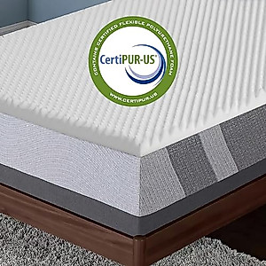 Treaton 2-inch Soft Foam Toppers with Convoluted Egg Shell Design | Extends Mattress Topper Life, Provides Proper Back Support and Relieves Pain, Improves Better Posture, Twin, Off-White