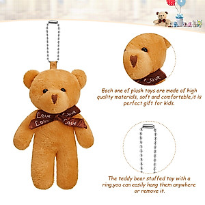 Skylety 24 Pcs 4.7 Inch Mini Bear Toy Tiny Bears Doll Bulk Multicolor Soft Plush Stuffed Animals Small Bears for Keychain DIY Craft Baby Shower Birthday Valentine's Day Gifts