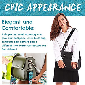 Weewooday 3 Pieces Crossbody Straps Adjustable Purse Straps Replacement handbag Strap Guitar style Strap for Women (Vintage Style)