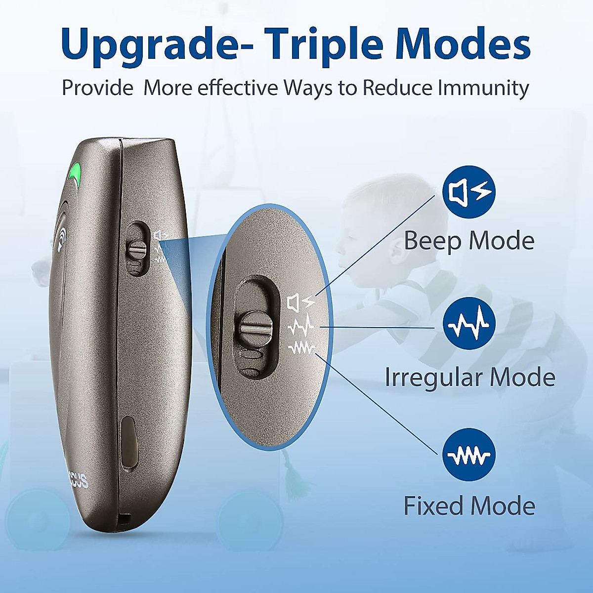 MODUS Ultrasonic Dog Barking Deterrent, 2-in-1 Dog Training and Bark Control Device,Bark Collar Alternative Anti-Barking Device,Most Effective Behavior Aid - Barking Silencer Indoor/Outdoor