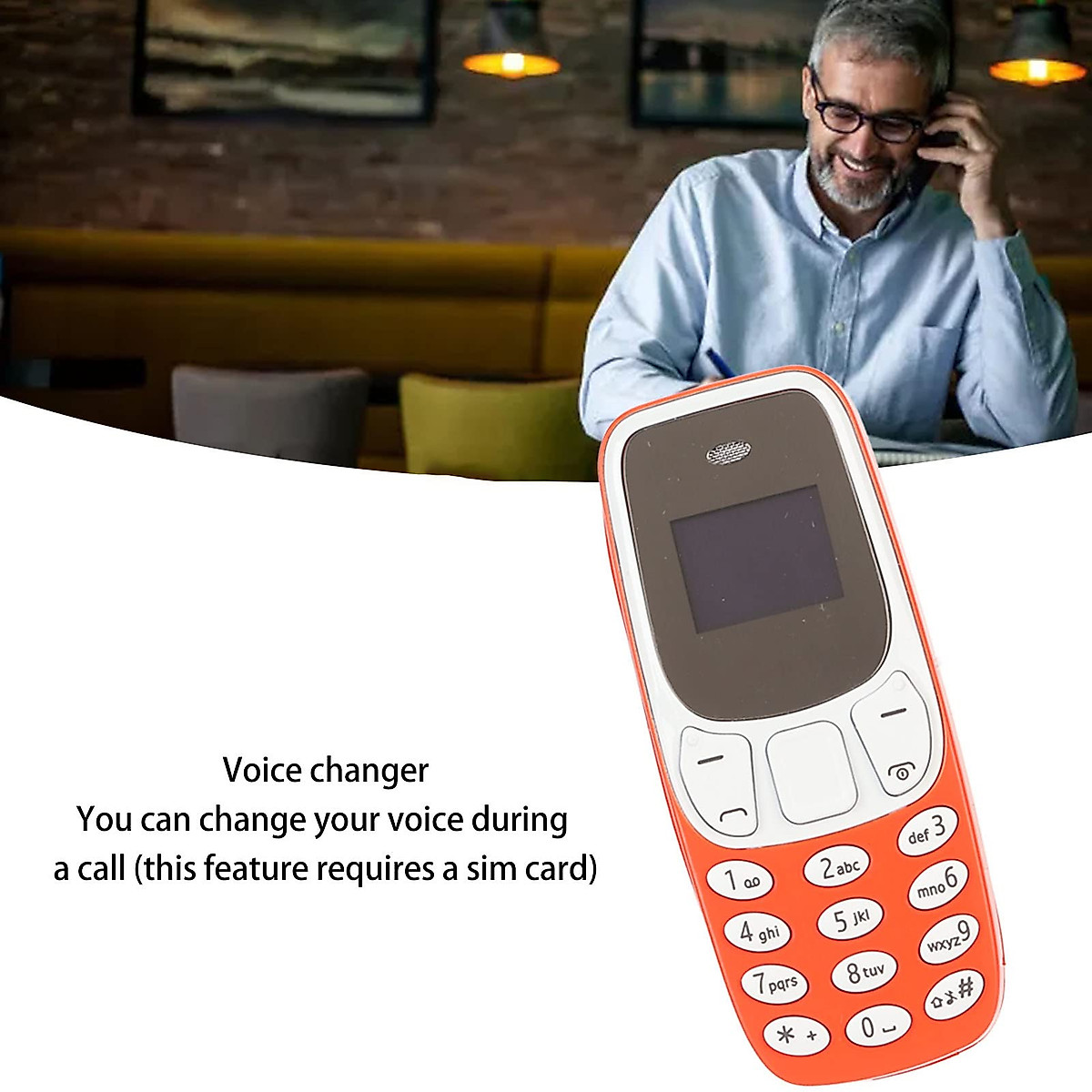 Jectse Mini Phone, Mini Bluetooth Phone Hands Small Mobile Phone Dual SIM Unlocked Cell Phone with Voice Changer, 380mAh Small Cell Phone Kids Phone ()