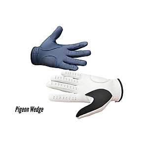 PIGEON WEDGE Leather Golf Glove Men for Right Handed Golfers, Lambskin Leather, Comfortable Design, Maximum Grip, All Weather Golfing Glove, Worn On Left Hand