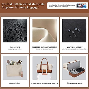 Weekend bag for Women Overnight Bag Large Travel Bag Carry on Weekend Duffle Bag with Shoe Compartment Fit Perfect for Travel Business Gift(Pink)