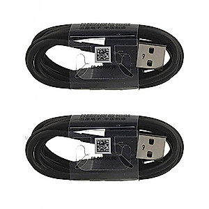 Two (2) OEM Samsung USB-C Data Charging Cables for Galaxy S9/S9 Plus/S8/S8+/Note8 - Black EP-DG950CBE- Bulk Packaging