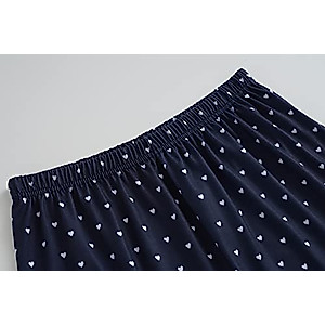 YIJIU Womens Pajamas Shorts Set Short Sleeve Tops with Pants Summer 2 Pieces Sleepwear Lounge Sets,Black Love,S