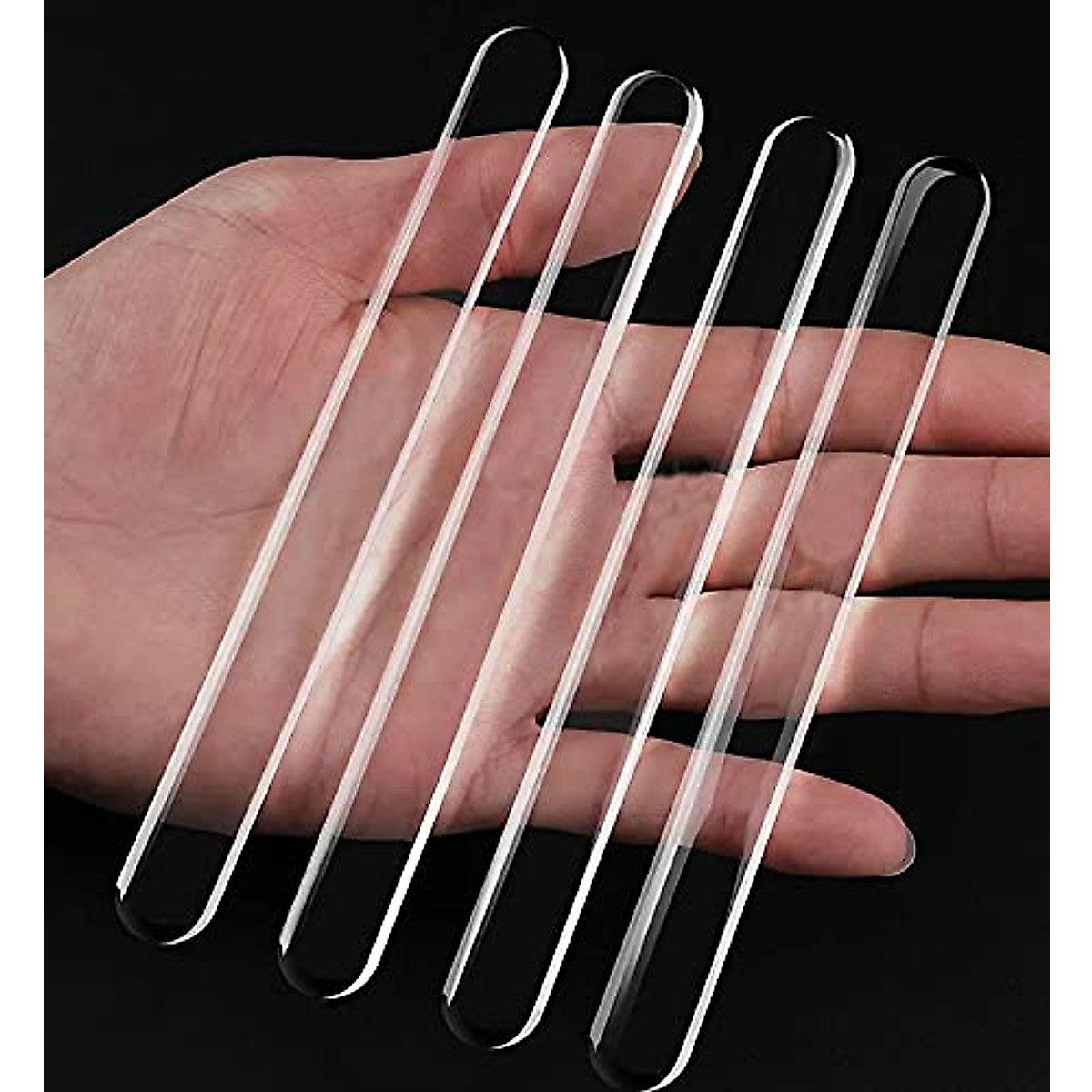 TMAOZ, Pack of 12 3D Transparent car Door Handle Reflective Stickers, car Door Handle ScratchResistant Protective Film, car Outdoor Safety Reflective Strip