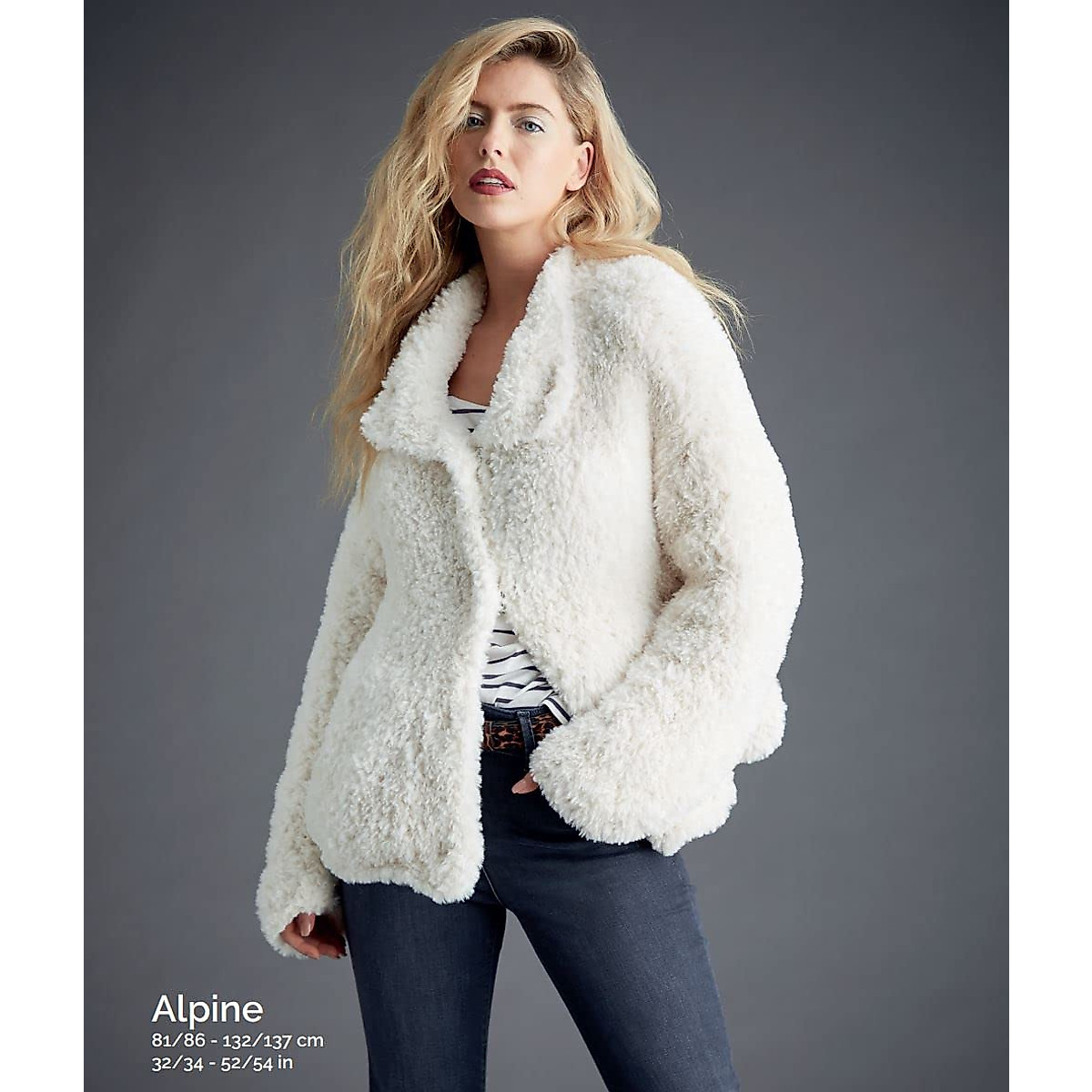 Sirdar Alpine, Luxe Faux Fur Yarn, Polar (400), 50g