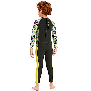 Little Kids Boys 2.5 mm Neoprene Long Sleeves Wetsuit Surfing Full Suits Full Body Neoprene Swimsuits Cartoon Thermal Diving Suits