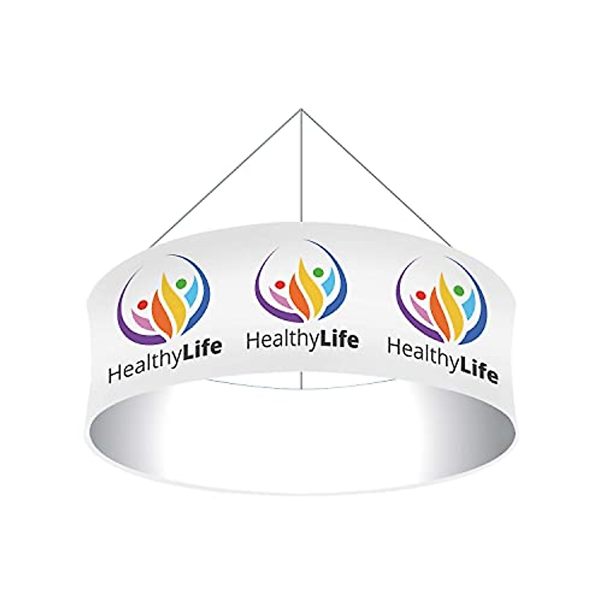 BannerBuzz Sky Tube Hanging Banners, 230 GSM Polyester Fabric, Anodized Coated Aluminium with Bungee Poles, Curved Poles, and Inbuilt Pushlock Pins (Print with Hardware,8' X 2')