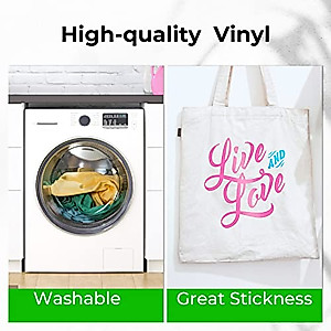 Heat Transfer Vinyl, Iron On Vinyl with Transfer Tape & Weeding Tools for Vinyl, HTV Vinyl with White HTV Vinyl Roll & Black HTV Vinyl roll & Vinyl Holder, HTV Heat Transfer Vinyl Bundle Gift Set