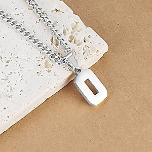 Number Necklace for Boy Silver Athletes Number Chain Stainless Steel Charm Pendant Personalized Sports Jewelry for Men Basketball Baseball Football(3)