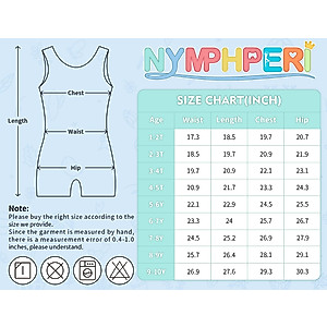 Nymphperi Girls Gymnastics Leotards Size 6-7 Years Old Sparkly Blue Pink Mermaid Scale Biketards with Shorts for Children Practice Workout