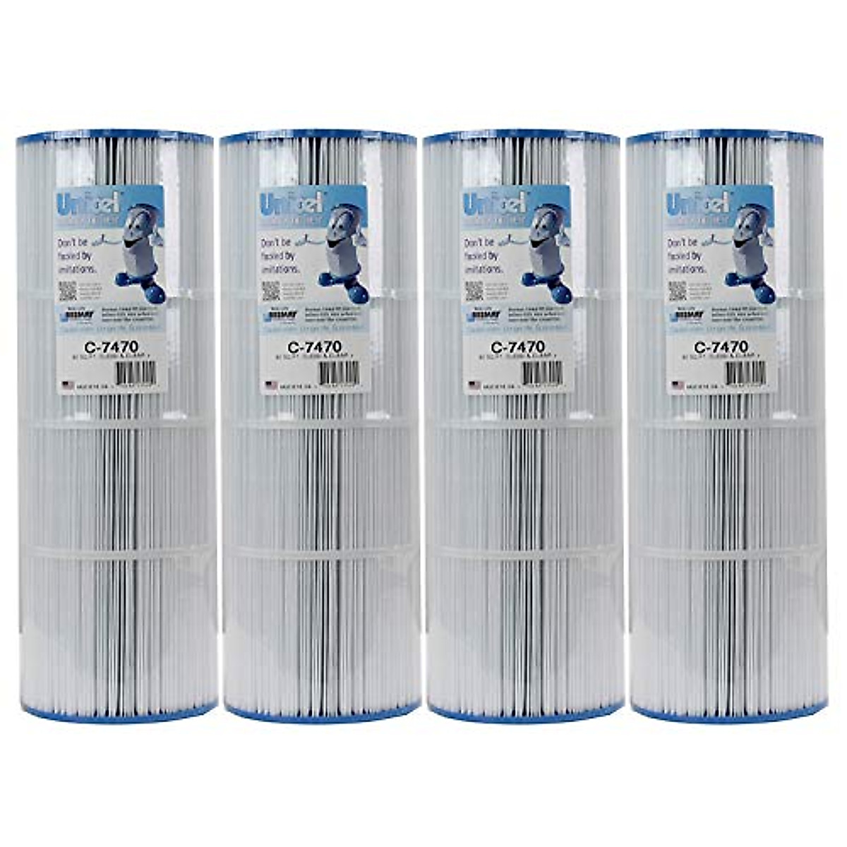 Unicel C-7470 Replacement Swimming Pool 80 Sq. Ft. Replacement Filter Cartridge for Filbur FC1976 and Pleatco PCC80 (4 Pack)