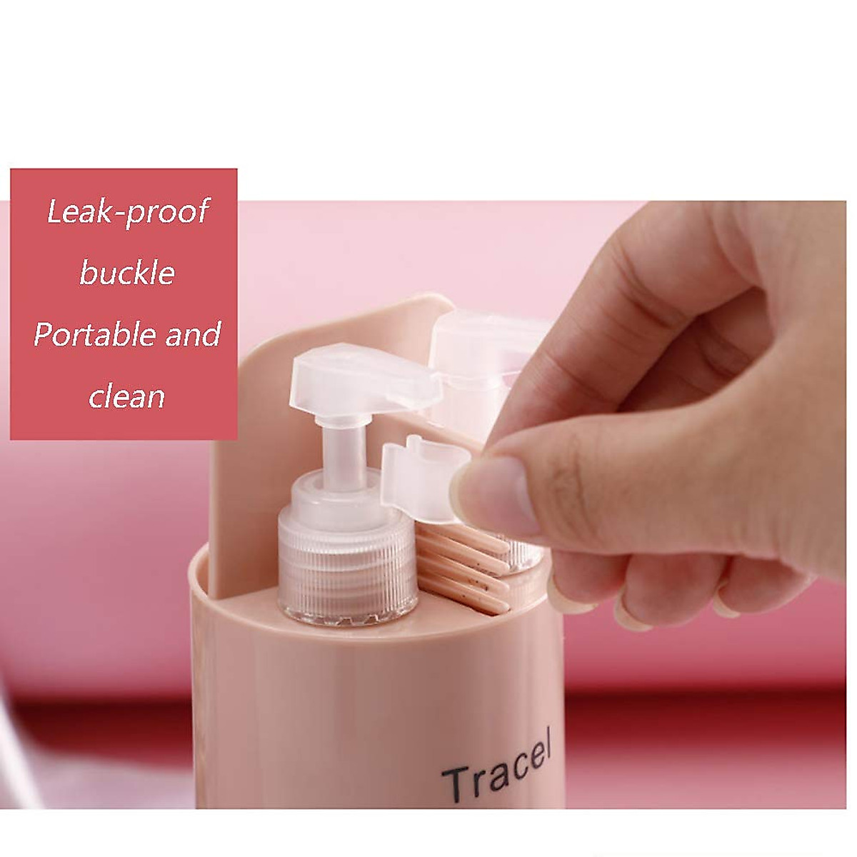 Household items Travel mouthwash Cup Set, Outdoor Toothbrush Storage Box, Portable wash Cup Set, Durable Travel wash Cup, Pink