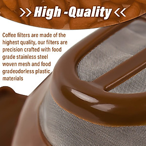 Single Serving Ground Coffee Brew Filter/Holder Basket for Hamilton beach flexbrew replacement parts 49957 49974 49976 49979 49957 49954 49947 49940 49950 49966 49968 Reusable coffee filter Brown (2)