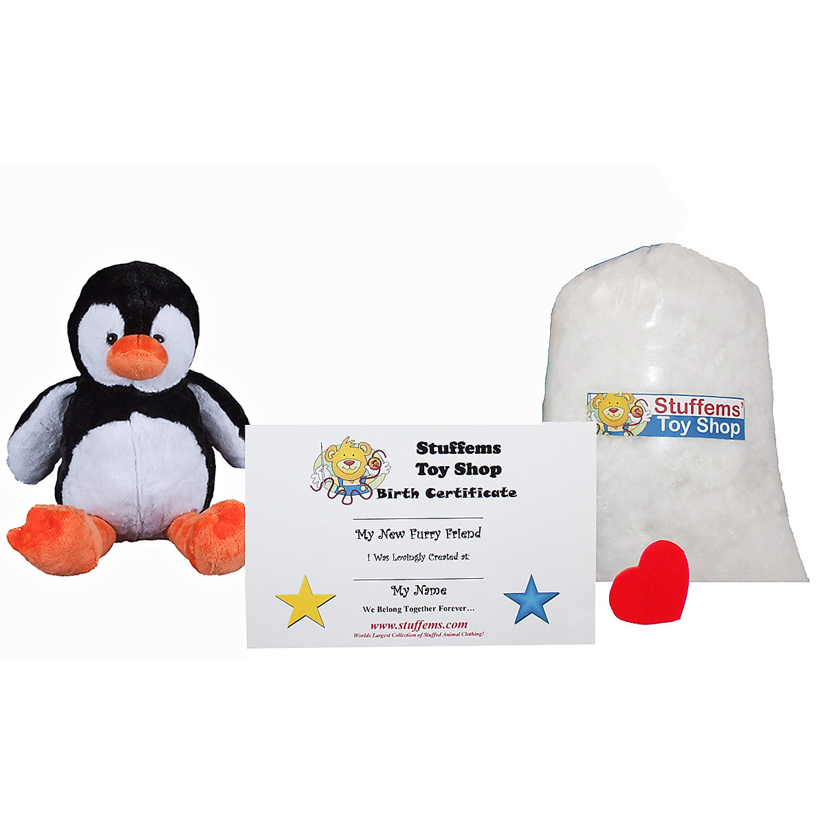Make Your Own Stuffed Animal Mini 8 Inch Tux The Penguin Kit - No Sewing Required!