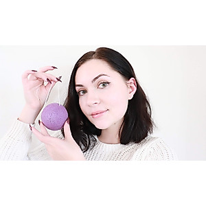 Organic Natural Facial Konjac Sponge and Face Scrubber - Buff Puff for Gentle Face Exfoliation Deep Pore Facial Cleansing Sponge – Aloe Vera, Activated Charcoal, Lavender, Turmeric – 4pc. Set