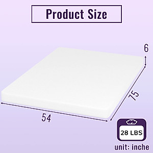 PayLessHere 6 Inch Gel Memory Foam Mattress Full Size Mattress Bamboo Charcoal Infused Mattress in a Box Medium-Firm Pressure Relief CertiPUR-US Certified,Fiberglass Free,White