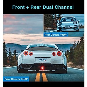【Bundle: VIOFO A129 Plus Duo with GPS + Hardwire Cable】 VIOFO Dual Dash Cam, 2K 1440P 60fps+1080P 30fps Front and Rear Dash Camera with Wi-Fi GPS, Parking Mode, Super Capacitor (A129 Plus Duo)