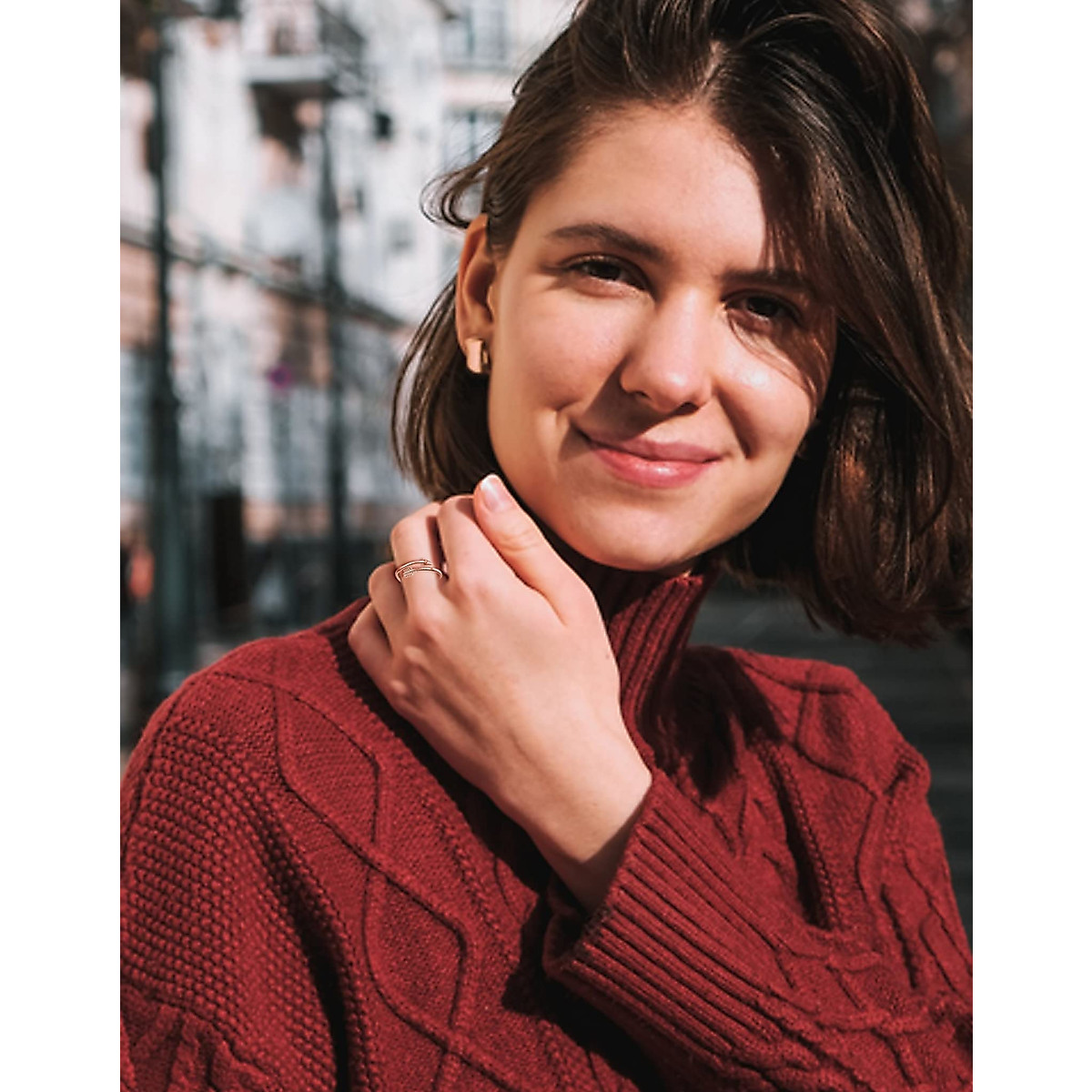 Fxiqini 10Pcs Open Rings Knuckle Rings Star Moon Arrow Knot Wave Feather Bar Retro Toe Ring Stackable Thumb Knuckle Finger Adjustable Rings for Women Men Rose Gold Tone