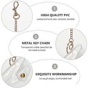 VALICLUD Clear Lipstick Keychain 2 pack keychain holder lip balm keychain holder keychain cap Keychain Clear