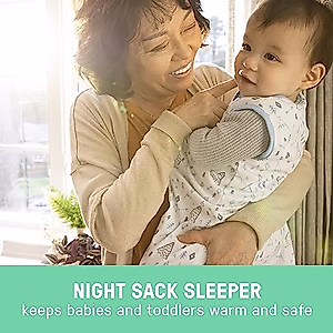 SwaddleMe by Ingenuity Night Sack Sleeper, for Ages 6-12 Months, 16-24 Pounds, Up to 30 Inches Long, 2-Pack Loose-fit Baby Swaddle Sack Wearable Blanket