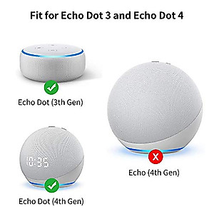 HomeMount Dot 4th Gen Wall Mount, Sturdy Clear Acrylic Wall Shelf Holder, Space Saving Solution Bracket for Dot 3 Dot 4 2Pack