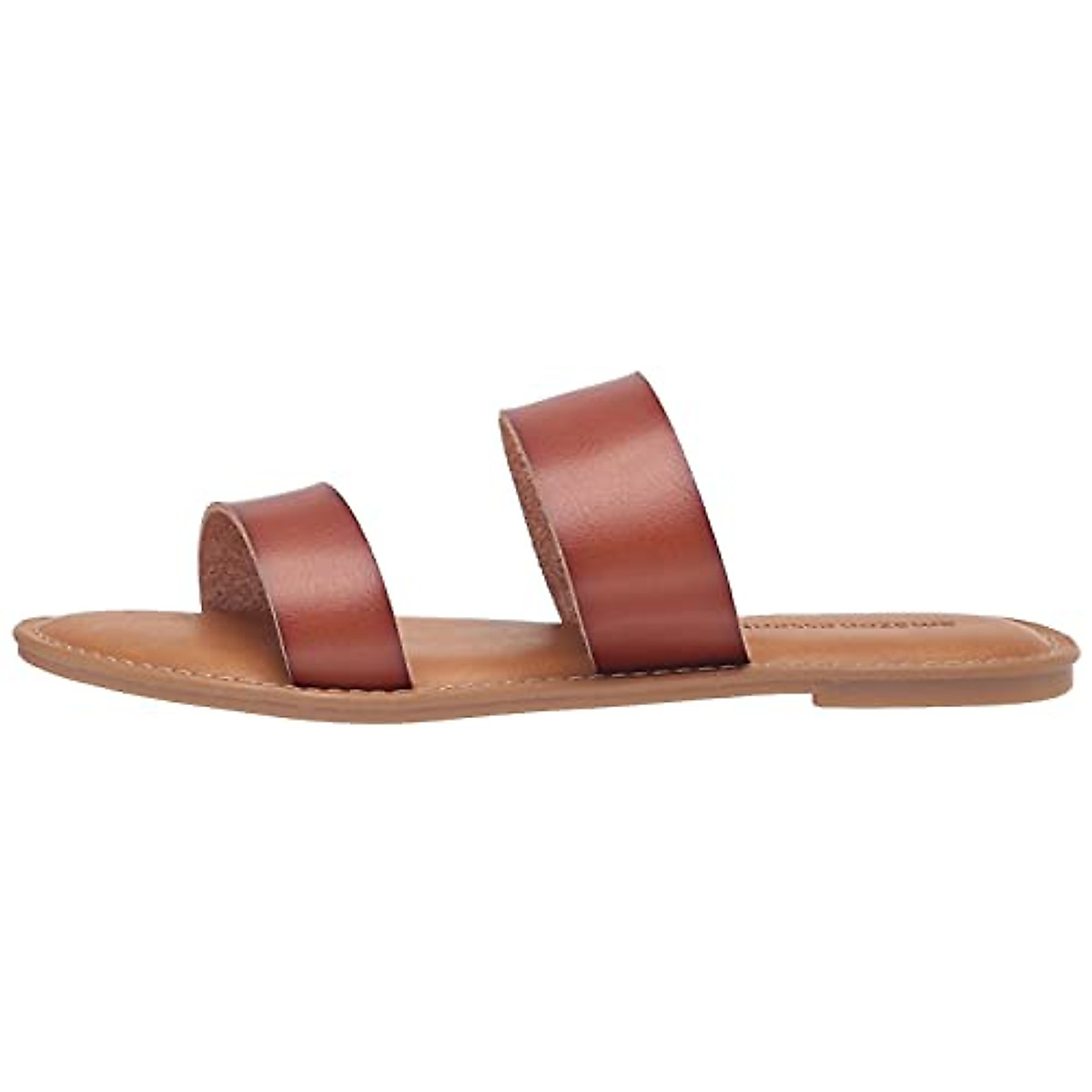 Amazon Essentials Women's Two Band Sandal, Tan, 6