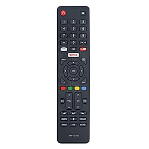 AULCMEET RM-C3322 Remote Control Replacement for JVC Smart TV LT-58MA887 LT-65MA877 LT-55MA888 LT-43MA877 LT-49MA877 LT-50MA877 LT-55MA877 with Netflix Vu-du YouTube Keys