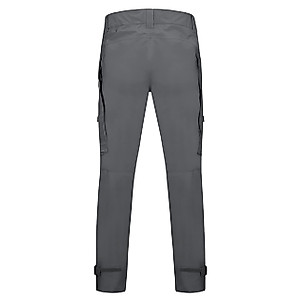 Little Donkey Andy Women's High-Performance Waterproof Rain Pants Lightweight Breathable Golf Hiking Pants Grey Size L