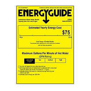 Eemax SPEX3512 FlowCo 3.5 Kilowatt 120 Volt Electric Point of Use Water Heater , White