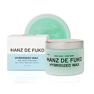 Hanz de Fuko Hybridized Wax – Premium Men’s Hair Styling Wax with Medium Hold & Satin Finish, 2oz