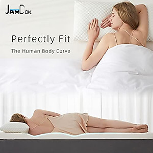 Jamdok Cot Mattress Topper,Roll Up Camping Mattress,Portable Folding Sleep Mat,Narrow Twin High Density Ventilated Mattress Pad(75 x 30 X3 inch)