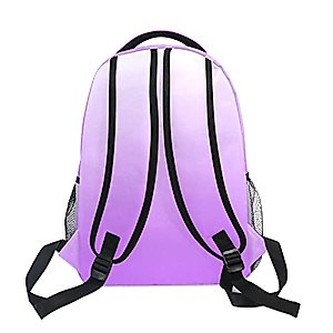 Gradient Purple Backpack for Boy Girl Bookbag School Bag Daypacks for Women Gradient Purple