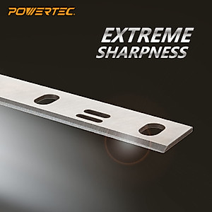 POWERTEC 6 Inch Jointer Blades for WEN 6560, 6560T, 6559, JT6561 Jointer, Replacement for 6560-083 Jointer Knives, Set of 2 (14815W)