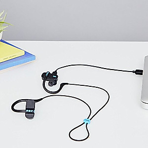 JAM Live Fast Workout Earphones 30 ft. Bluetooth Range, IP67 Sweat Resistant Earbuds 3 Sizes Included, 12 Hour Battery Life, Hands-Free Calling Cream Soda HX-EP404CS