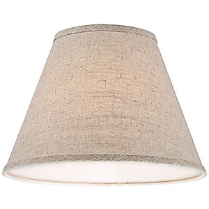 Fine Burlap Small Empire Shape 6" Top x 12" Bottom x 9" Slant (Spider) Replacement with Harp and Finial - Springcrest