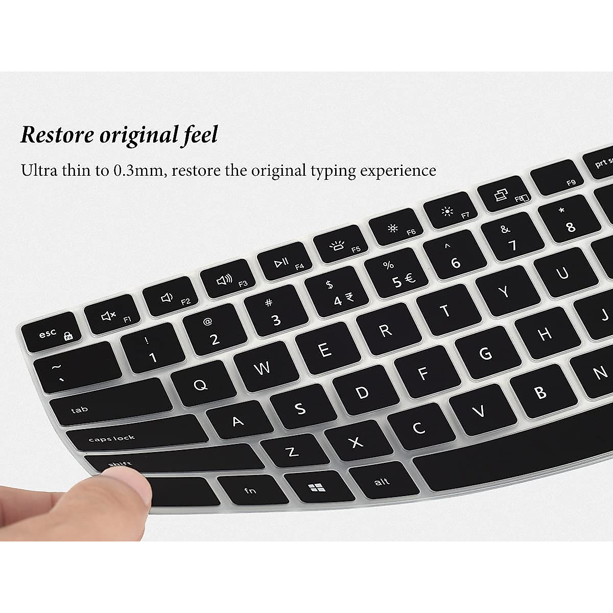 Keyboard Cover for 14" Dell Inspiron 14 5410 5418 5420 5425 5430 7415 7420 7425 7430 7435,Dell Latitude 14 3320 3420/Inspiron 16 5635 5630 5620 5625 7635 7630 7620 16"/Inspiron 13 5310 5320 Skin-Black