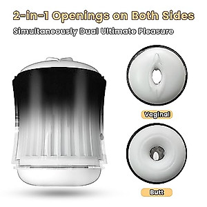 Vagina & Butt Manual Sucking Realistic Pocket Pussy for Men, Open Ended Blowjob Pocket Pussies Male Masturbator Adult Sex Toys for Men Couples, Mens Penis Stimulator Sex Toy, Man Masturbators Pleasure