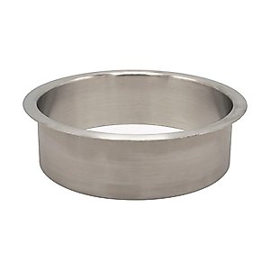 Outwater 6" (Nominal) Diameter x 2" Height 304 Polished Stainless Steel Trash Grommets for Countertop Inserted Trash Chutes