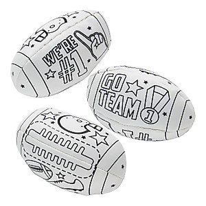 Fun Express Color Your Own Footballs - Craft Kits - 12 Pieces