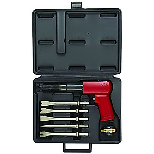 Chicago Pneumatic CP7150K - Kit - Air Hammer, Welding Equipment Tool, Construction, 0.401 Inch (10.2mm), Round Shank, Stroke 3.5 in / 89 mm, Bore Diameter 0.75 in / 19 mm - 2300 Blow Per Minute