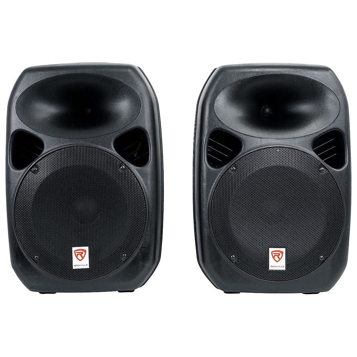 Rockville Power GIG RPG-122K All In One DJ/PA Package (2) 12" DJ/PA Speakers 1000 Watts Peak Power/250 Watts RMS with Built in Bluetooth, USB/SD Player, FM Tuner, Speaker Stands and a Wired Microphone