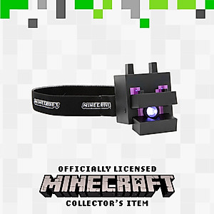 Paladone Minecraft Ender Dragon Head Light with Sounds, Officially Licensed Minecraft Headlamp & Flashlight Merchandise, Toys and Gifts for Minecraft Fans